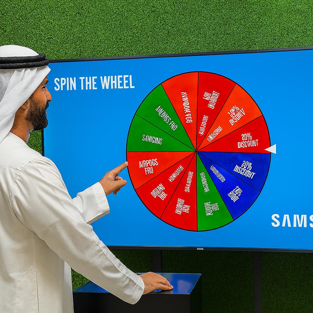 Spin the Wheel Game Rental Dubai – Interactive Event Activation